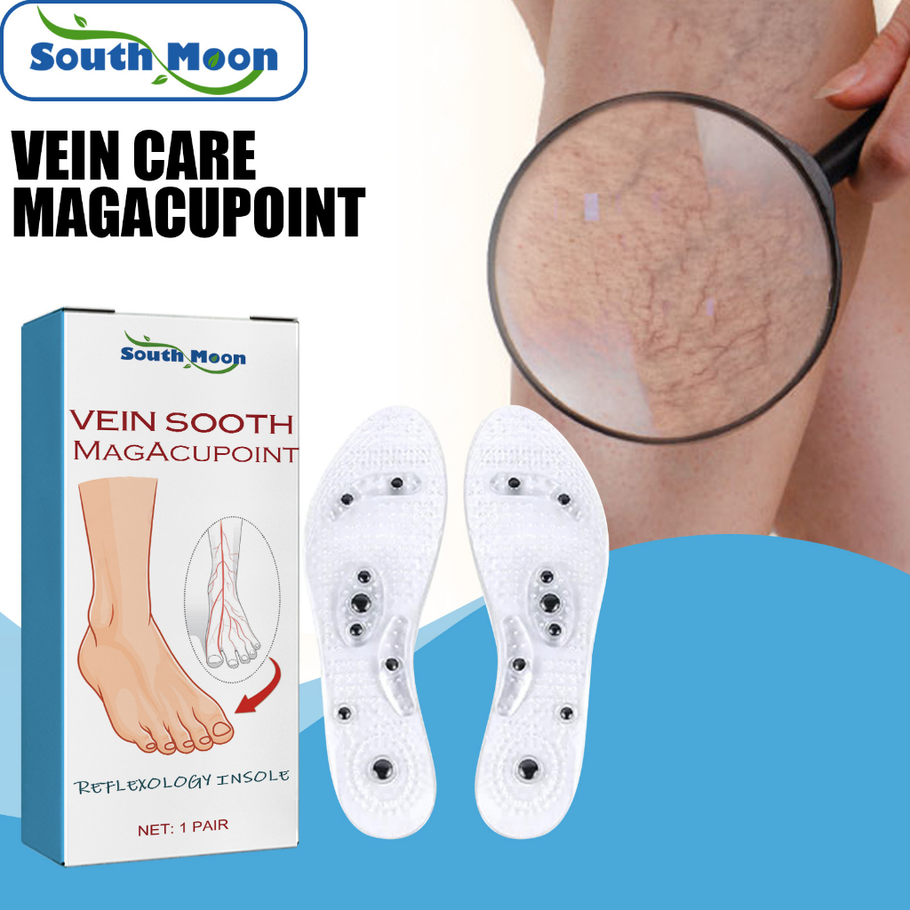 South Moon Magnetic Therapy Massage Insole 1pair Vein Care Mag Acupoint