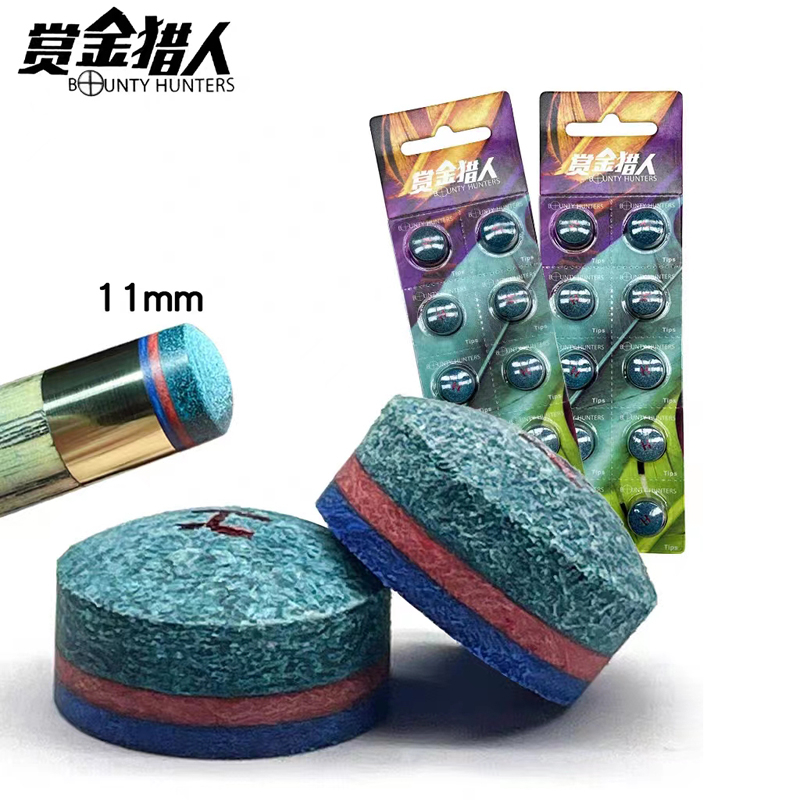 snooker leather head small head black eight pool cue Tip leather head ...