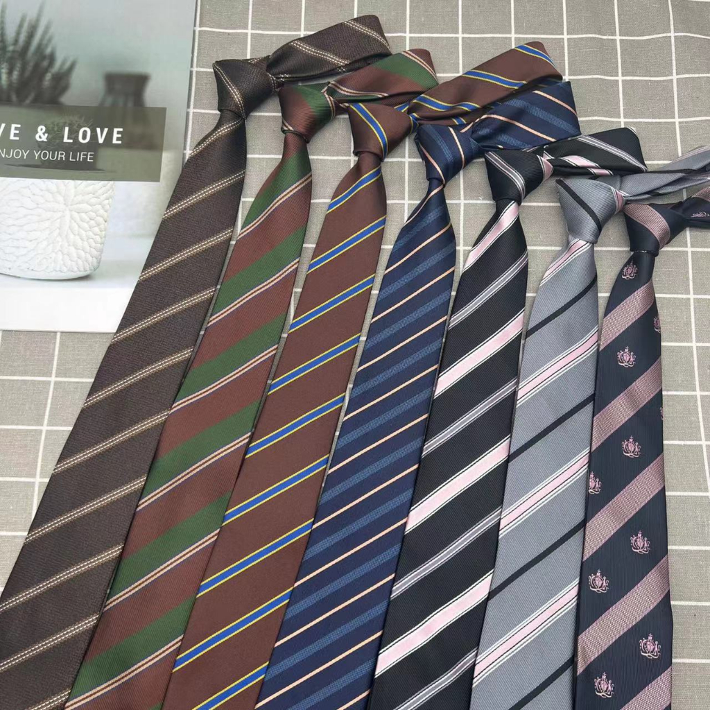 Girls Boys Self Tied Necktie Silky Skinny Tie Long Striped Plaid Tie ...