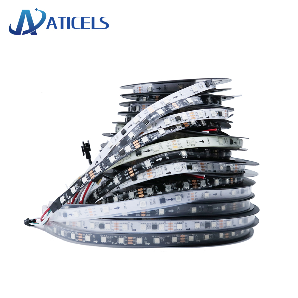 12V WS2811 LED Strip RGB 5050SMD Dream color Addressable Flexible LED ...