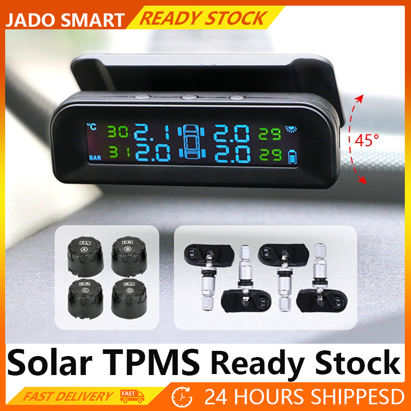 JADO TPMS Car Alarm Tire Pressure sensor Monitoring control System Attached to glass wireless ...