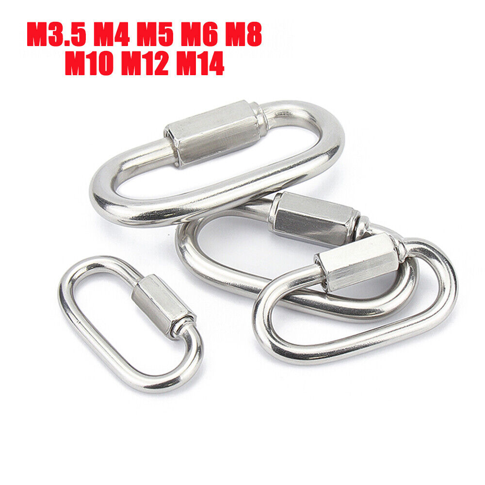 Spring Buckle Quick Connect Ring Stainless Steel Outdoor Safety Buckle ...