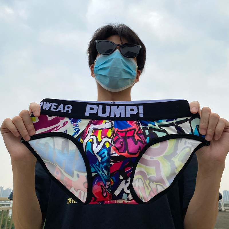 PUMP Men Underwear Briefs Cotton Breathable Men Thong G-String Cueca Tanga Underpants MP223 ...