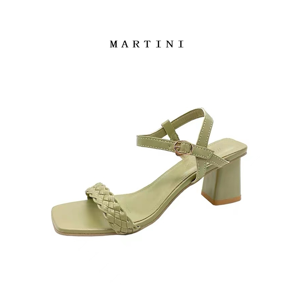 [with Box] Sandals Heels for Women Fairy Style Peep Toe Chunky OL Style ...