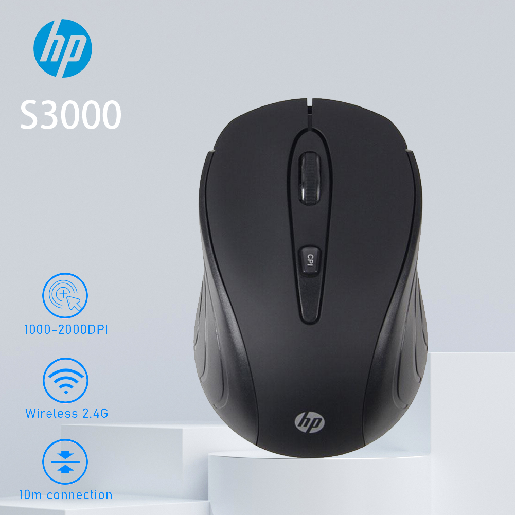 HP S3000 Optical Wireless Mouse Gaming Mouse portable Business Office ...