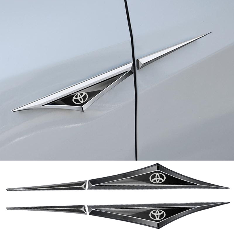 Toyota car stainless steel blade leaf plate side label decorative ...