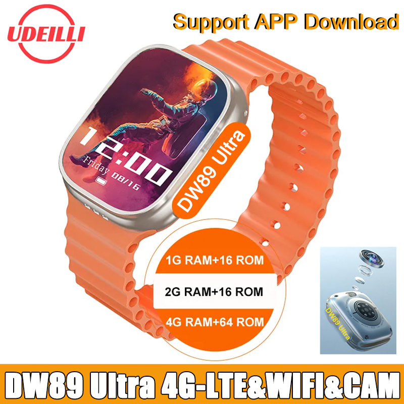 New 2023 4G Android Ultra Smart Watch DW89 Rear camera WiFi GPS ...