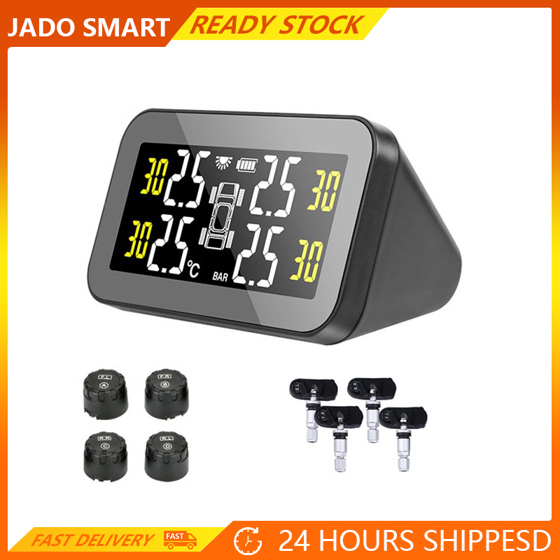 JADO TPMS Car Tire Pressure Monitoring Intelligent System Solar Power ...