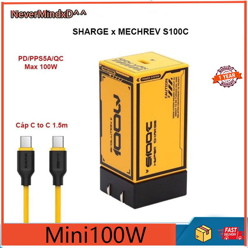 sharge S100C GaN 100W Mini chargerSHARGE x MECHREV S100C Hyper Charge ...