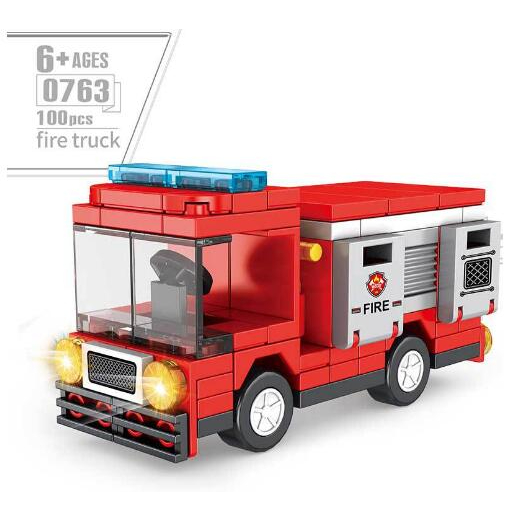 （Local stock）City Series Building Blocks School Bus Camper Model Truck ...