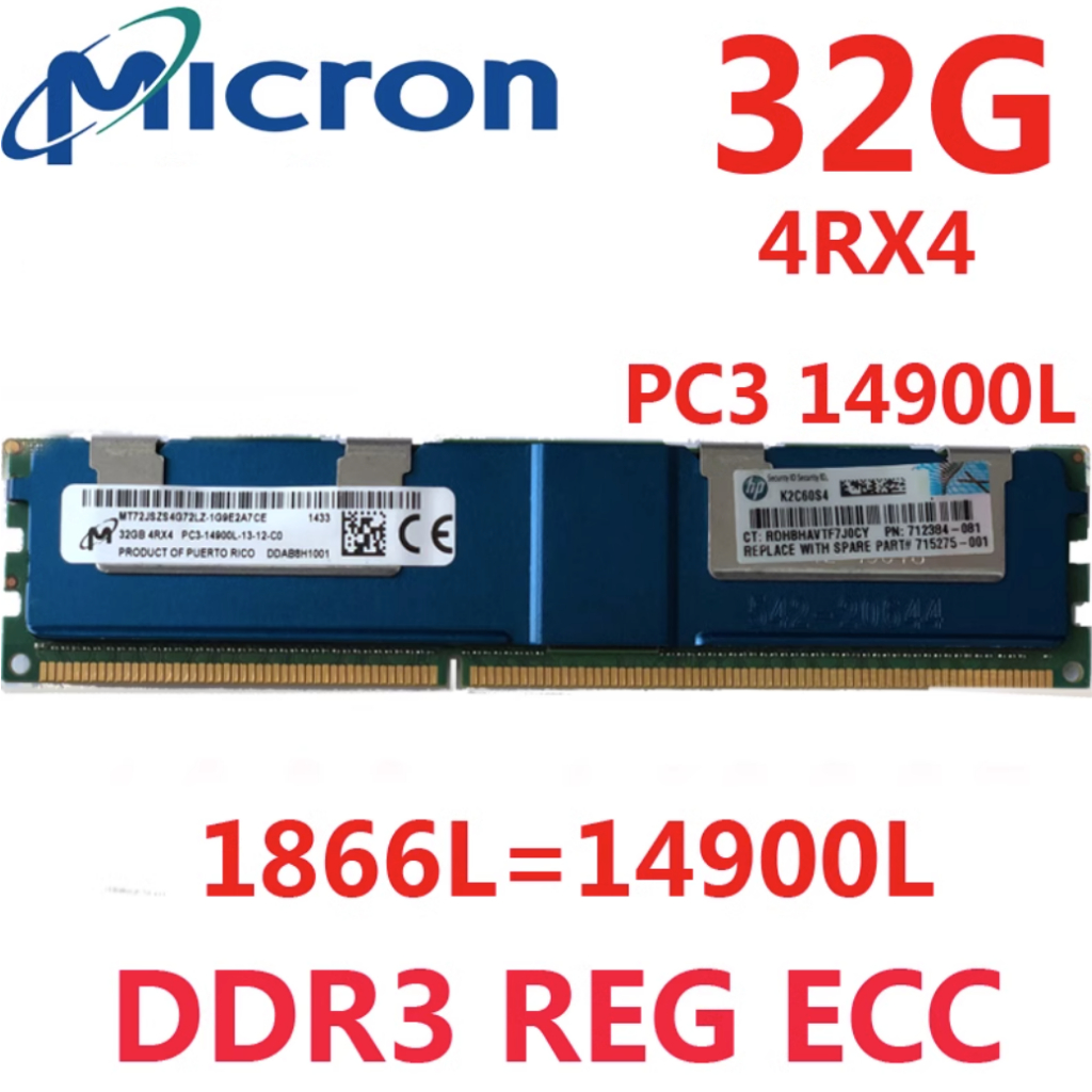 Samsung 16G Micron 32G DDR3 1066 1866 1600 1333 ECC REG 12800R Hynix ...