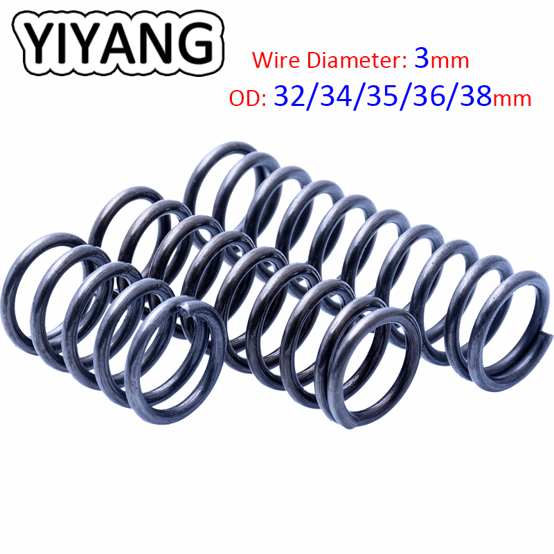 2pcs Wire Diameter 3mm Compression Spring Pressure Springs OD=32/34/35 ...