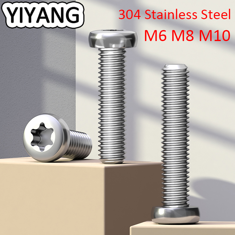 M6 M8 M10 Button / Pan Head Torx Security Machine Screws - 304 ...