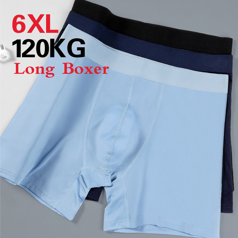6XL 120KG Men's Sports Ice Silk Breathable Plus Size Extra Length Anti ...