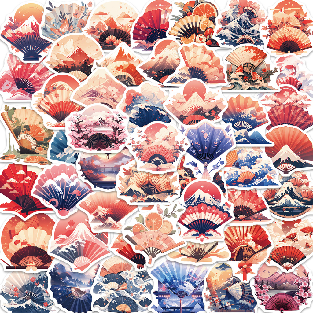 50pcs Stickers Cartoon Japanese Fan Graffiti Skateboard Waterproof ...