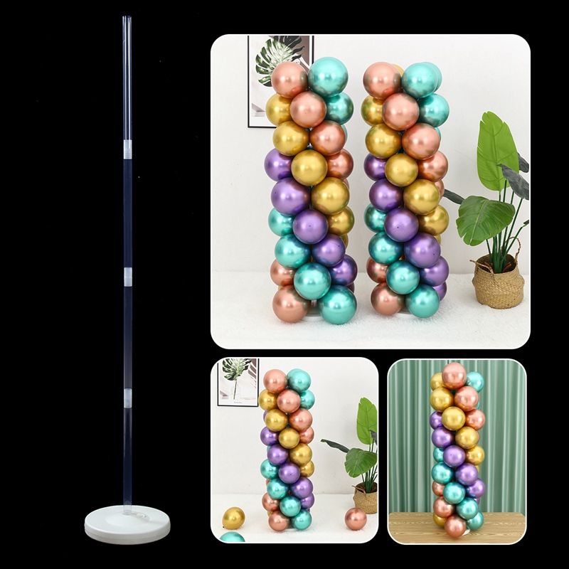 2PCS 1.2M Balloons Holder Straight Rod Table Floating Confetti Balloons ...