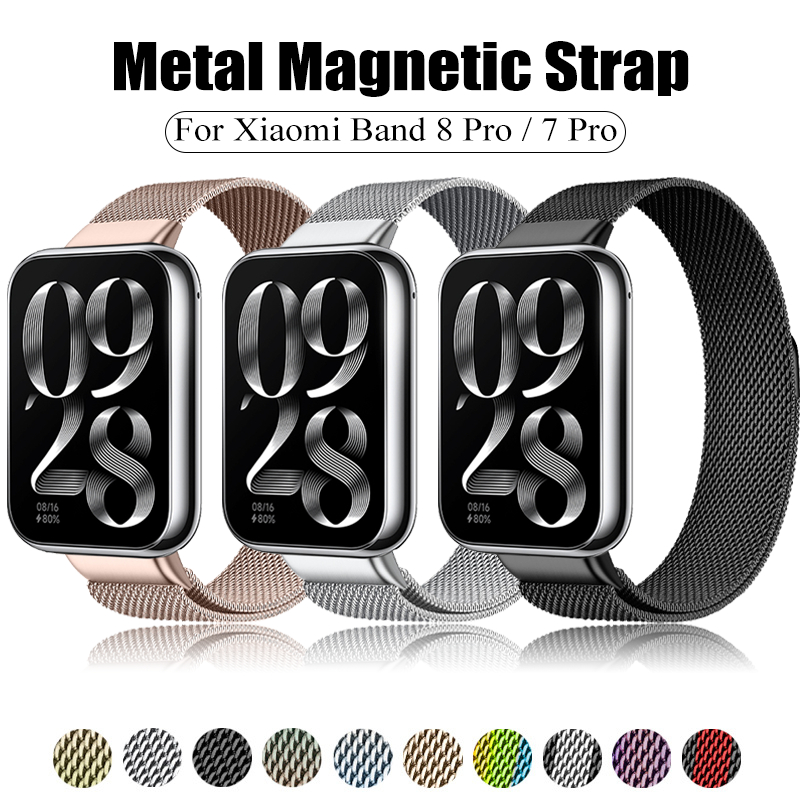 Metal Magnetic Strap For Xiaomi Mi Band 9 8 Pro 9Pro 8Pro Stainless ...