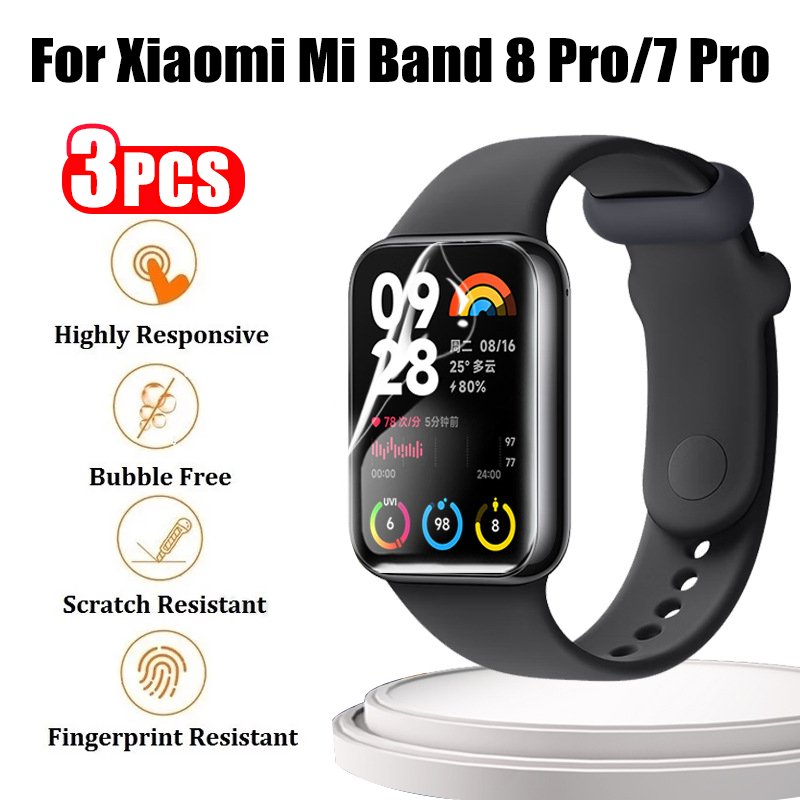 3PCS Hydrogel Film For Xiaomi Mi Band 8 7 Pro Soft Protective Screen Protector for Xiomi Miband ...