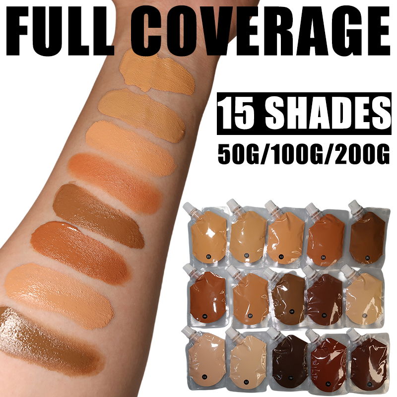 Full Coverage Liquid Foundation High Concealer Matte 15 Shades ...