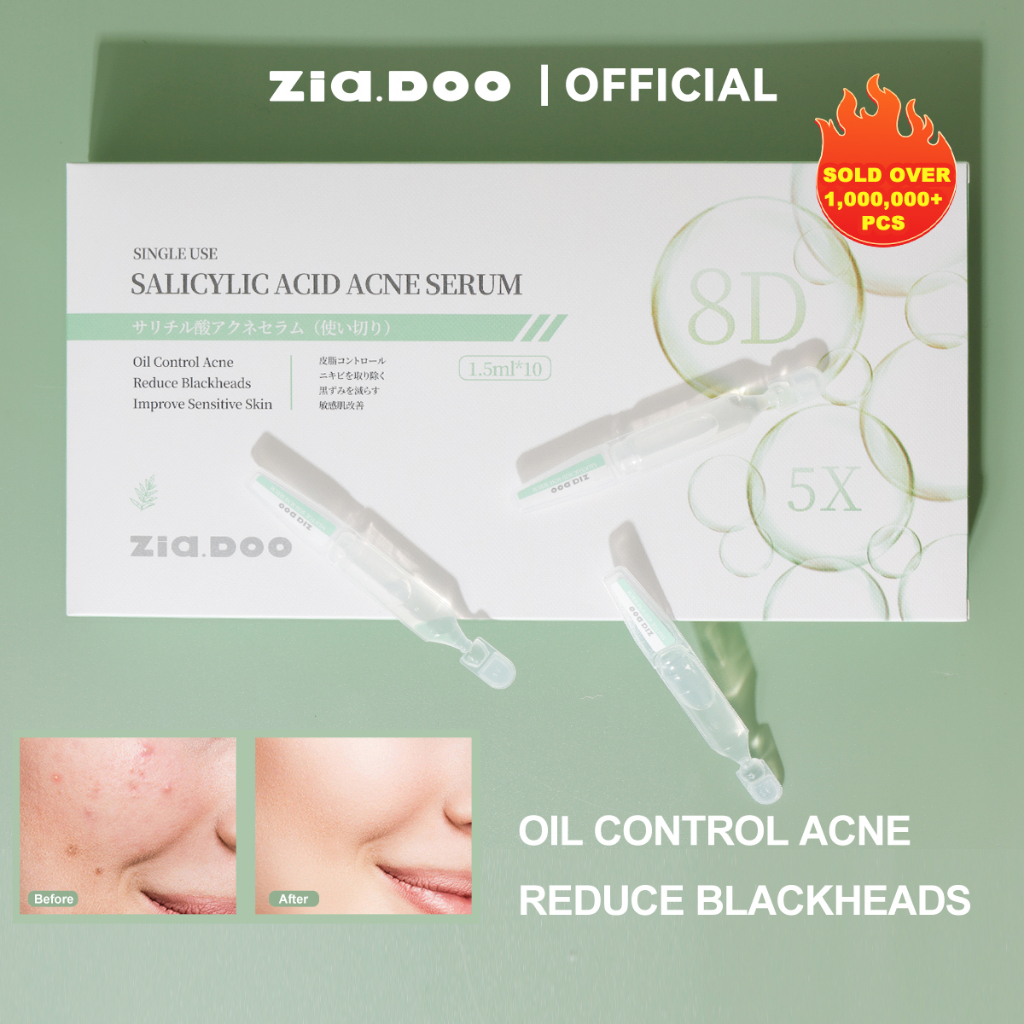 ZIA.DOO Salicylic Acid Acne Serum Single Use Oil Control Acne Reduce ...