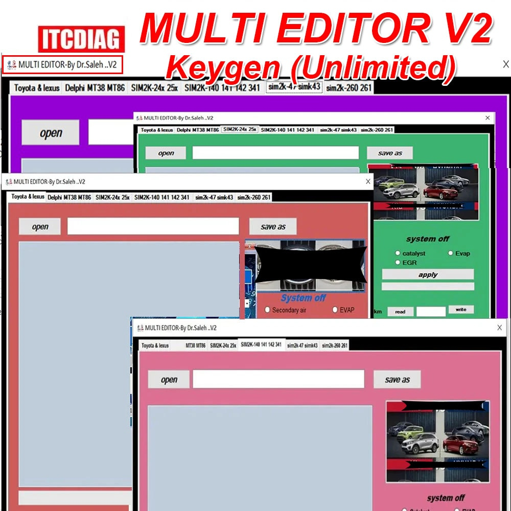 2023 MULTI EDITOR V2 With Unlimited Keygen DPF EGR DTC REMOVER for KIA ...