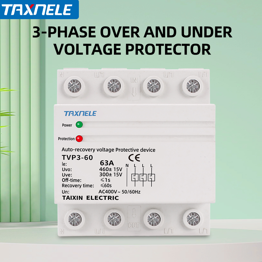 60A 63A 380V Three Phase Din rail automatic recovery reconnect over ...