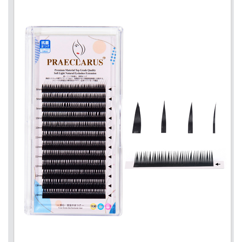 PRAECLARUS Comic Wet Look Eyelashes Thickness 0.05mm Wet Look Fairy ...