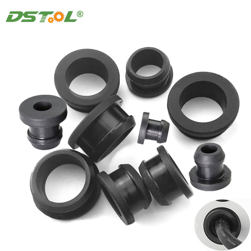 Silicone Rubber Snap-on Grommet Hole Plugs End Caps Bung Wire Cable ...