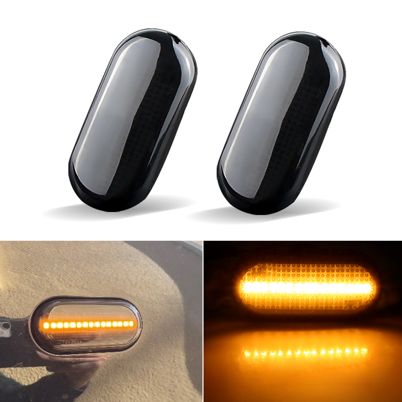 2pcs LED Turn Signal Side Marker Light Sequential Flashing For Dacia ...