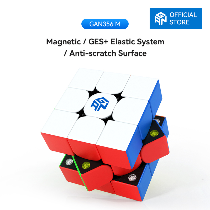 GAN 356 M 3x3 Magnetic Speed Cube GAN356 ME Stickerless Gans 356M Magic Cube with Extra GES kiub ...