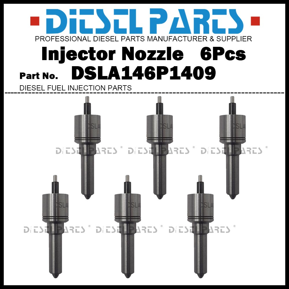 6Pcs Common Rail Fuel Injector Nozzle Tips 0433175414 DSLA146P1409+ for ...