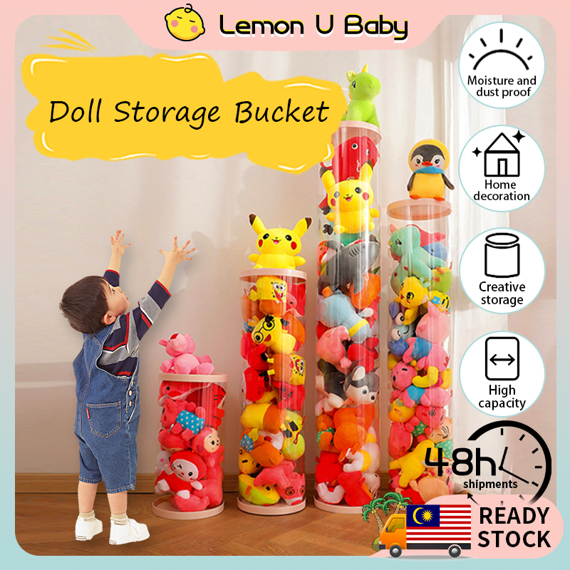 【Lemonu baby】Doll Storage Transparent Bucket Children's Plush Toy ...