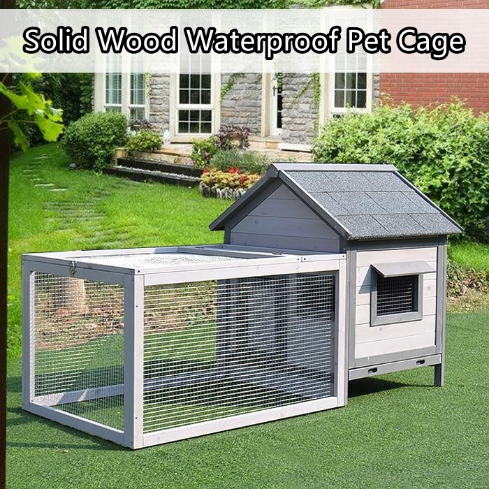 Outdoor Chicken Cage Rabbit Cat Cage Guinea Pig Duck Pet Cages Wooden ...