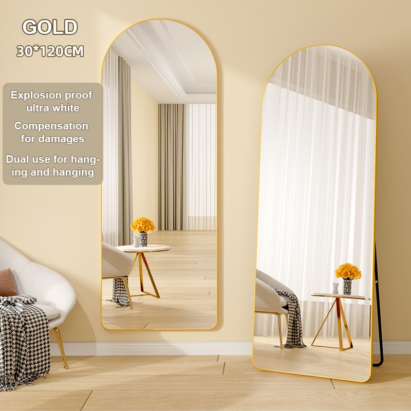 LX Gold 50*160CM Arch Mirror Stand /Cermin Panjang Murah/Full Body Long ...