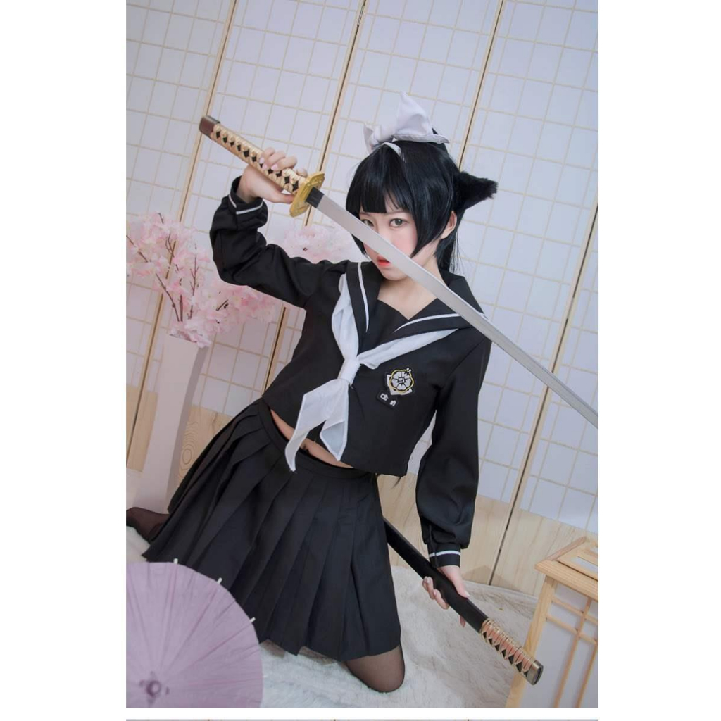 Azurlane Takao Atago Cosplay Sailor Suit Black Skirt Cute Student ...