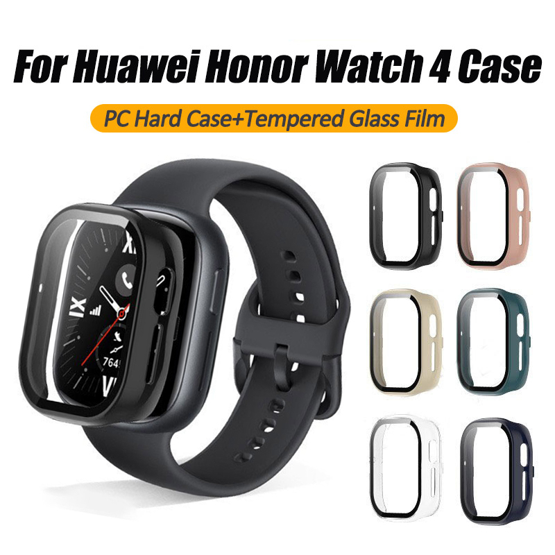 2 in 1 PC Case+Tempered Glass Film for Honor Watch 4/Honor Watch 5 Full ...