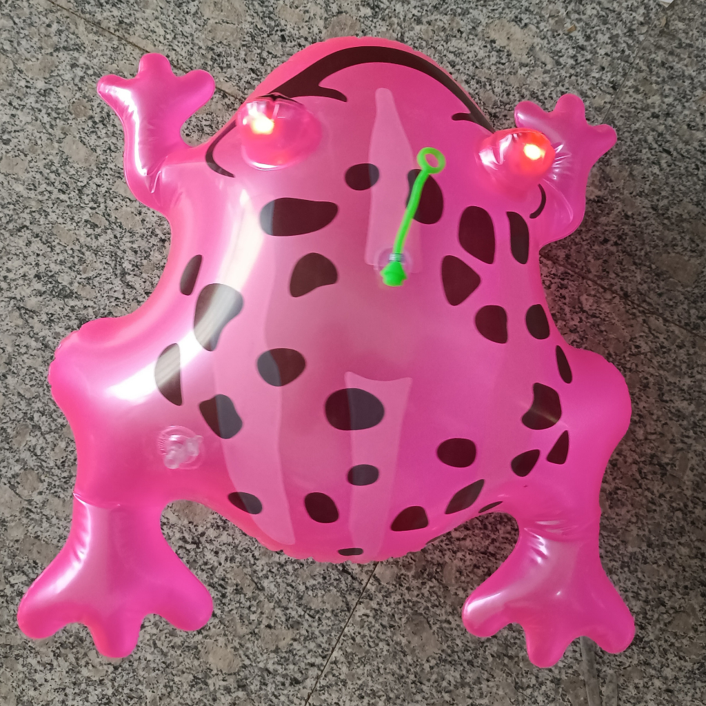 Inflatable Shining Eyes Cartoon Frog Pink Yellow Green Frogs Children ...