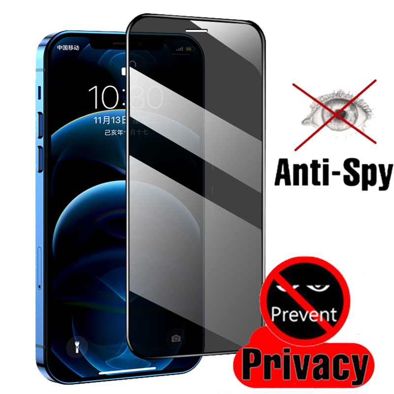 2PCS Privacy Screen Protectors For iPhone 16 15 11 12 14 Pro Max 13 ...