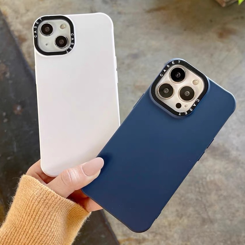 For iphone 16 15 pro max Silicone Flannel Four Corners Anti-drop Simple ...