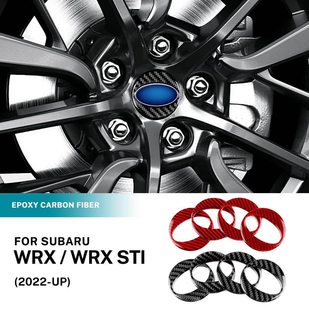 Car Hub Stickers for WRX and WRX STI 22 23 Carbon Fiber Wheel Logo ...
