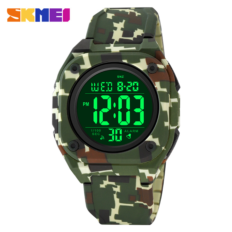 Skmei Military style sports digital watch Jam Tangan Lelaki Waterproof ...