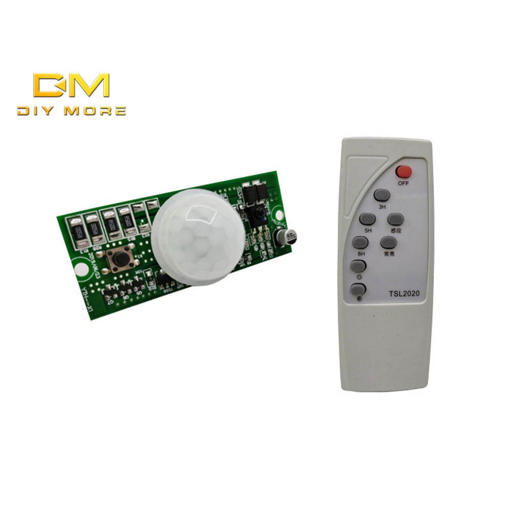DIYMORE Remote Control + Human Body Induction Solar Light Circuit Board ...