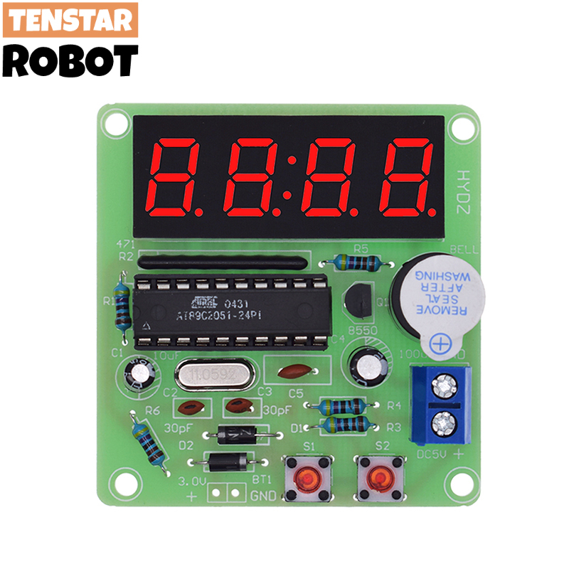 AT89C2051 Digital 4 Bits Electronic Clock Electronic Production Suite ...