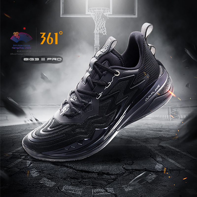 361 Degrees Big3 3.0 Pro Basketball Sports Shoes Men Comfortable Student Training Shock ...