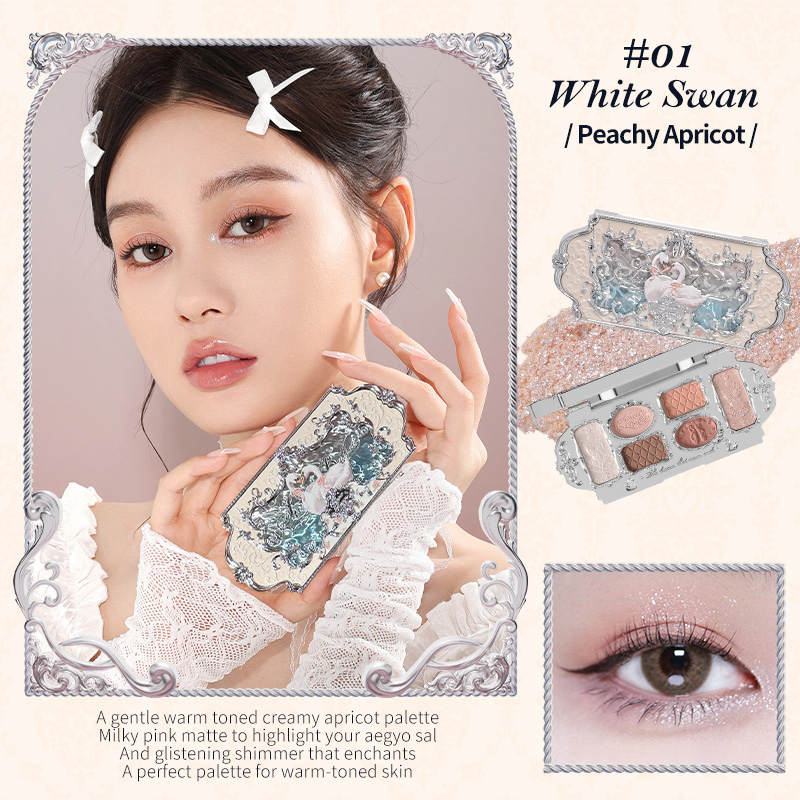 Flower Knows Swan Ballet Series Palet Pembayang Mata Eyeshadow Palette ...