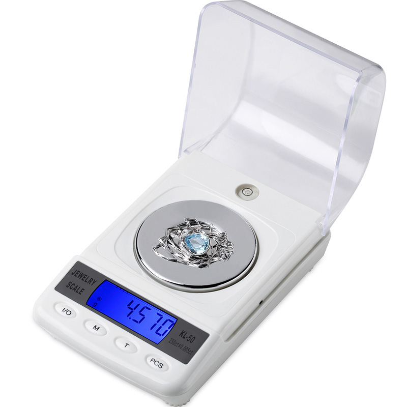 50g 0.001g LCD Digital Jewelry Scales Precision Diamond Laboratory Weight Balance Medicinal ...