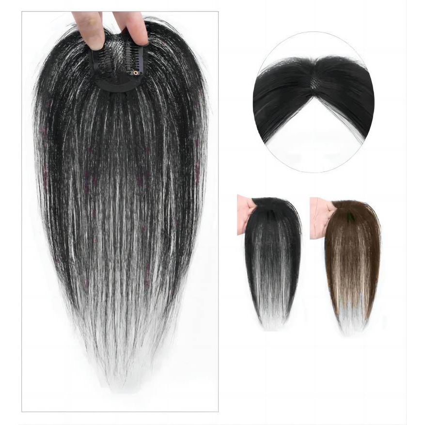 5cmx5cm Swiss Lace Skin 100% Human Hair Topper Fringe for Women Clip in ...