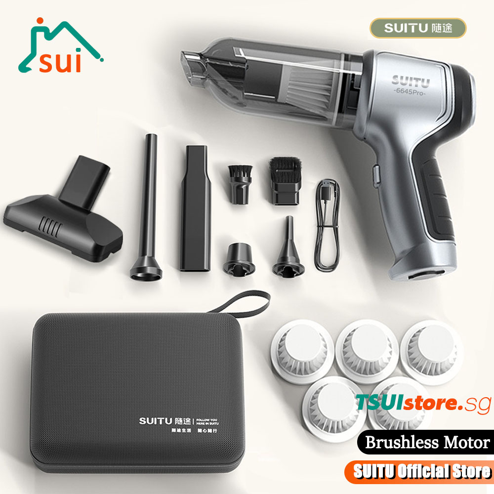 SUITU 6645PRO Brushless Motor Wireless Vacuum Blower Cleaner Handheld ...