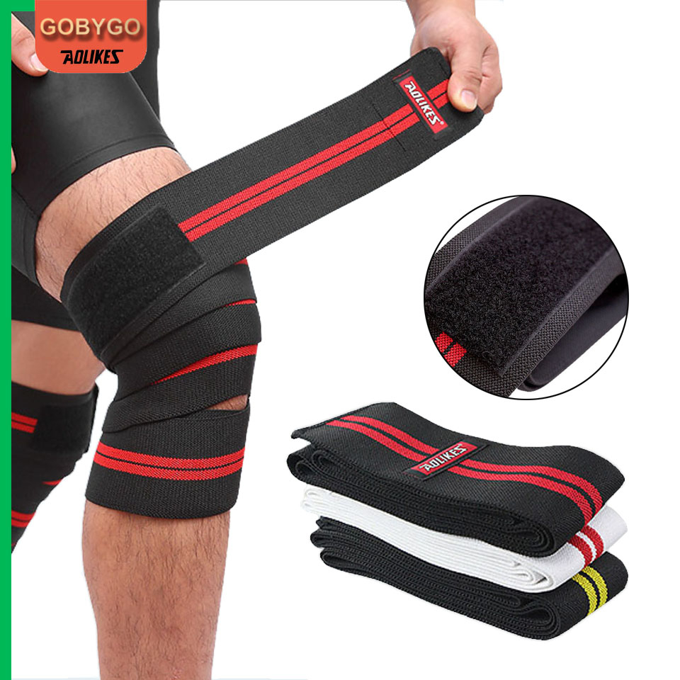 AOLIKES 2M*8CM Fitness Pressurized Straps Gym Weight Lifting Leg Knee ...
