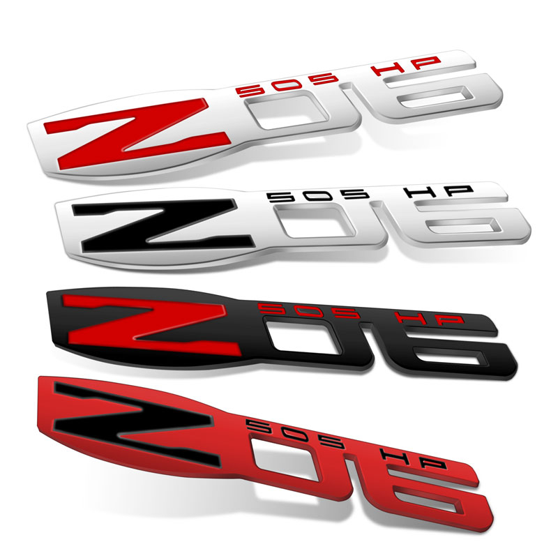 Metal Car Sticker Z06 505 Hp Emblem Badge Decal For Chevrolet Corvette ...
